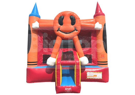 Happy Face Inflatable Bounce House with Indoor Playground – Big Top ...