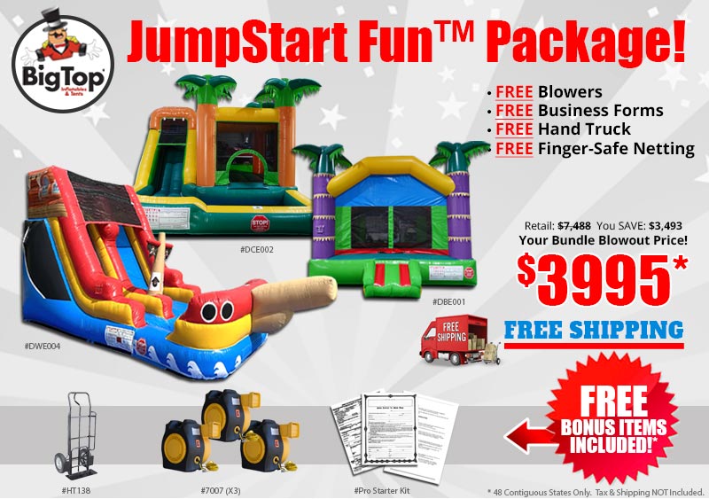 JumpStart Fun Inflatable Bounce House Combo and Slide Package Deal ...