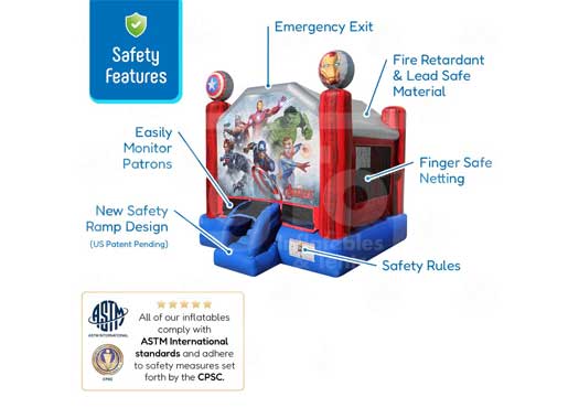 Marvel Avengers Action Themed Inflatable Fun Bounce House – Big Top ...