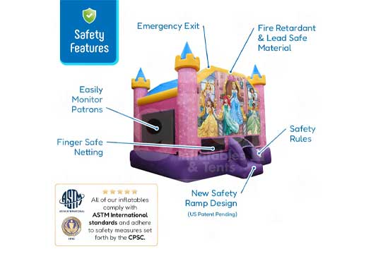 Disney Princess Themed Inflatable Fun Bounce House – Big Top Inflatables