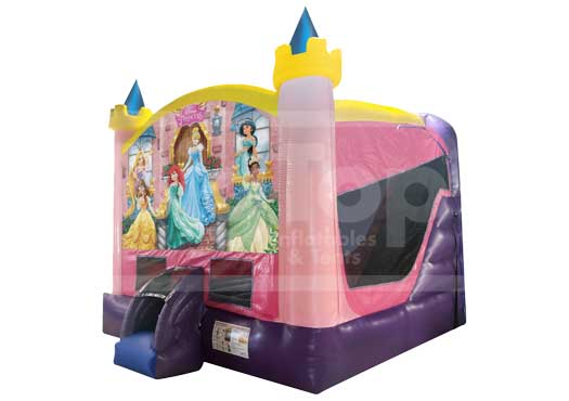 Disney Princess C5 Inflatable Combo with Indoor Playground and Slide ...
