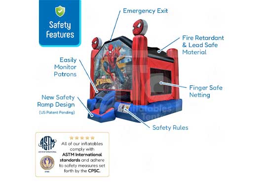 Spider-Man Action Themed Inflatable Fun Bounce House – Big Top Inflatables