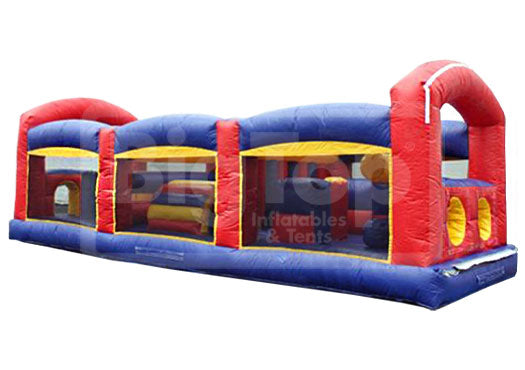 31' Obstacle Course Challenge Inflatable with Indoor Pop-Ups and Tubes ...