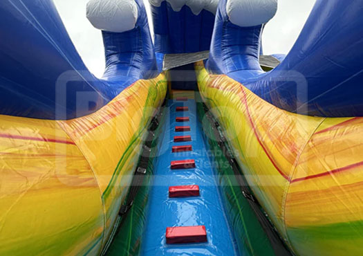 Dura Lite 18' Tidal Wave Ocean Themed Water Slide with Splash Landing ...
