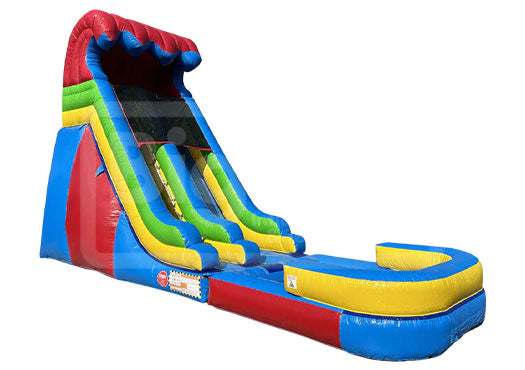 Dura Lite 18' Rainbow Slide SL (Single Lane) with Detachable Pool – Big ...