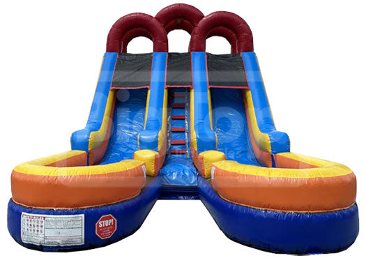 Dura Lite 15' Fun Themed Water Slide XL DL (Dual Lanes) with Pools ...