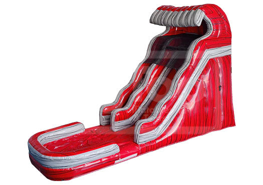 19' Lava Wave Themed Water Slide with Splash Landing – Big Top Inflatables