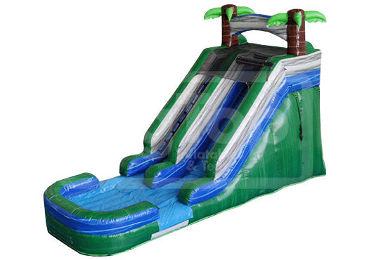 15' Tropical Palm Tree Themed Water Slide with Splash Landing – Big Top ...