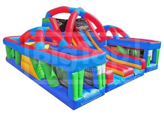 Adrenaline Inflatable 3-Piece Obstacle Course Challenge with Slide ...