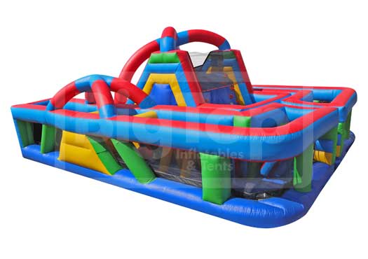 Adrenaline Inflatable 3-Piece Obstacle Course Challenge with Slide ...