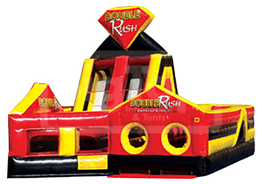 16' Double Rush Inflatable 2-Lane Obstacle Course Challenge – Big Top ...