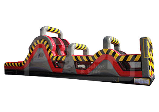 50' Inflatable Obstacle Course Dual Challenge in Primary Action Colors ...