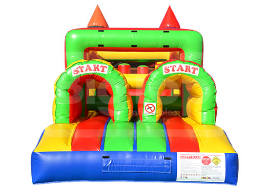2-Piece Inflatable Party Module Combo with Pool and Obstacle Course ...