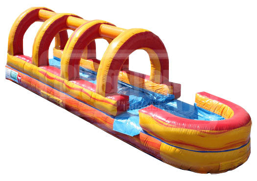20' Volcano 3-Piece Inflatable Water Slide SL (Single Lane) with Pool ...