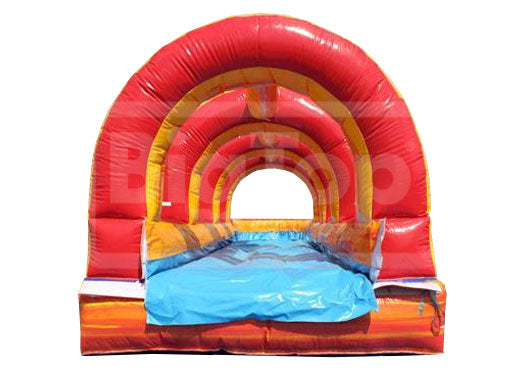 28' Volcano Themed Slip-N-Splash SL (Single Lane) with Inflatable Pool ...